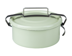 Round airtight container with lid 0,75L - Riess Enamel Cookware